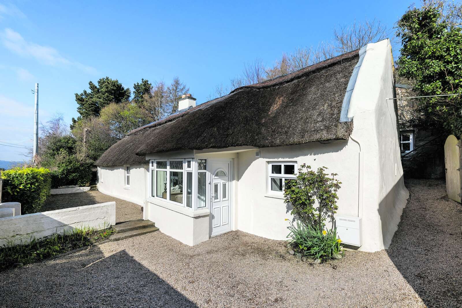 House of the week: Charming thatched roof cottage with outbuildings ...