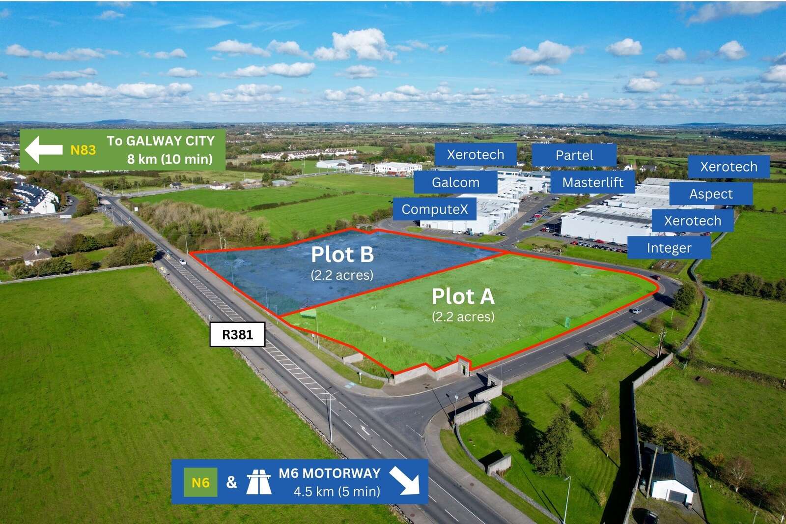 Prime zoned business enterprise development lands Galway | Business Post