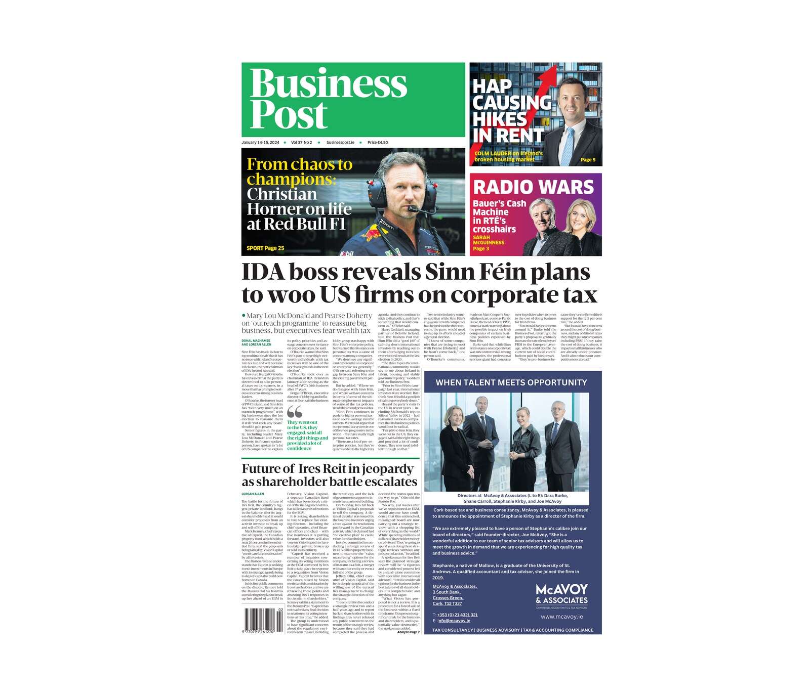 This week: IDA boss on Sinn Féin’s plan to woo big business ...